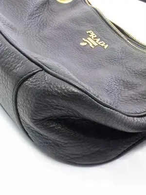 Prada Vitello Daino Shoulder Bag - Black