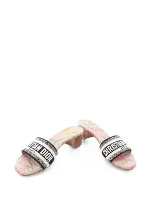 Dior Dway Floral Pattern Sandals - Pink