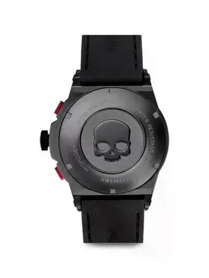 HYDROGEN Otto 40mm Skull Chronograph Watch - Black