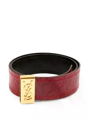 Saint Laurent 1990s Logo Plaque Belt