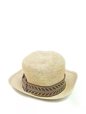 Borsalino Semi-crochet Straw Hat - Neutrals