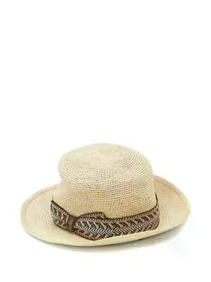 Borsalino Semi-crochet Straw Hat