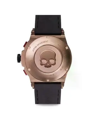 HYDROGEN Otto 44mm Chronograph Skull Watch - Black