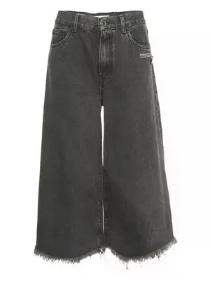 Off-White Faded Raw-cut Jeans - Grey