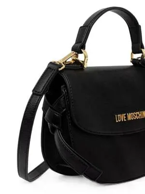 Moschino Logo-plaque Pebbled Tote Bag
