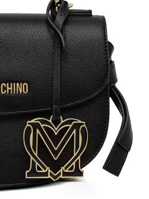 Moschino Logo-plaque Pebbled Tote Bag