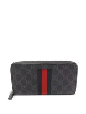 Gucci 2000s Gg Supreme Web Wallet - Black