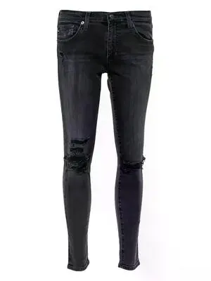 Ag 2024 Distressed Skinny Jeans - Black