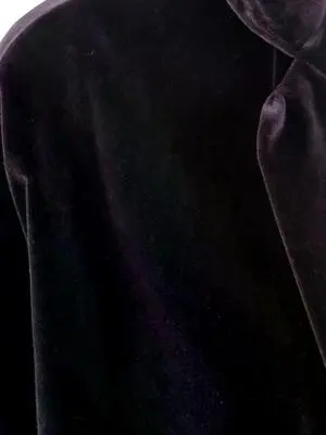 DANIELA GREGIS Velvet-effect Notch-lapel Oversized Jacket