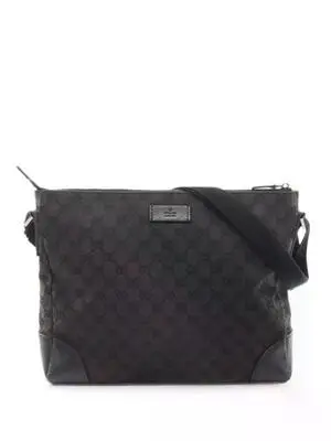 Gucci 2000s Gg Canvas Shoulder Bag - Black