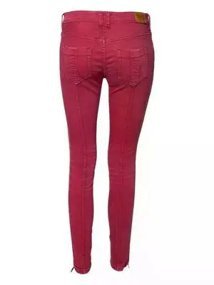 Burberry Burgundy Viscose Blend Skinny Jeans