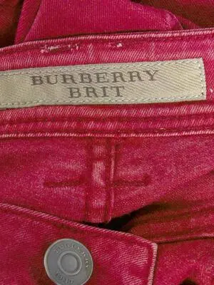 Burberry Burgundy Viscose Blend Skinny Jeans