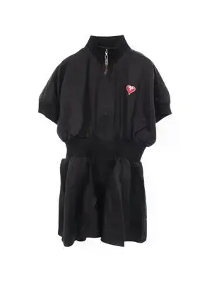 LOUIS VUITTON 2010s Puff-sleeve Zip-up Mini Dress - Black
