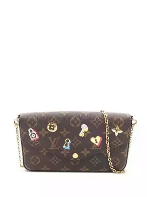 LOUIS VUITTON Monogram Felicie Shoulder Bag - Brown