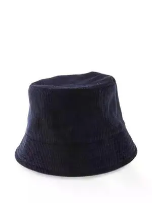Prada 2010s Enamelled Triangle Logo Bucket Hat