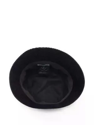 Prada 2010s Enamelled Triangle Logo Bucket Hat