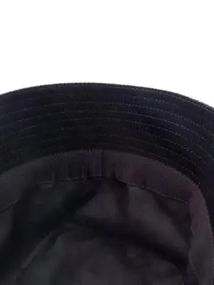 Prada 2010s Enamelled Triangle Logo Bucket Hat