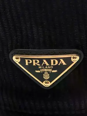 Prada 2010s Enamelled Triangle Logo Bucket Hat