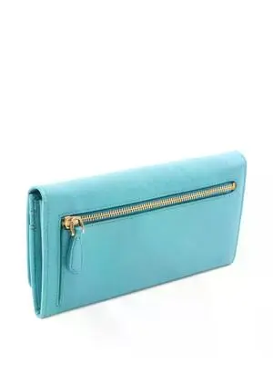 Prada 2000s Bi-fold Long Wallet - Blue