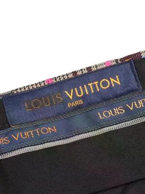 LOUIS VUITTON 2010s Monogram Madras Check-pattern Trousers