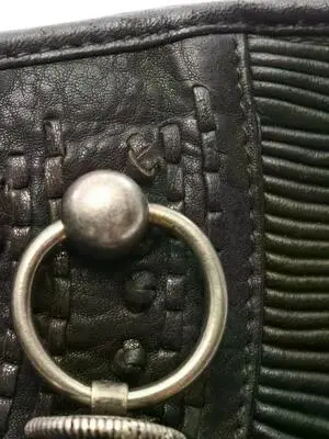 Dior Leather Plissé Gather Shoulder Bag