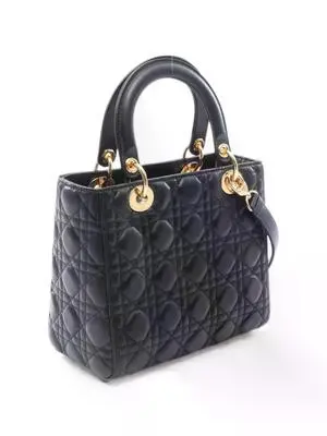 Dior Lady Two-way Tote Bag - Black