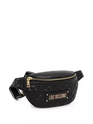 Moschino Quilted Logo-plaque Belt Bag