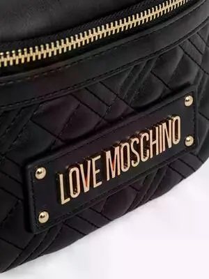 Moschino Quilted Logo-plaque Belt Bag