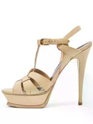 Saint Laurent Patent Leather Platform Sandals