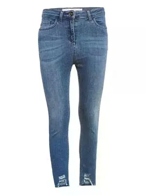 Elisabetta Franchi Distressed Hem Jeans