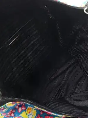 Prada Tencel Floral Print Tote Bag