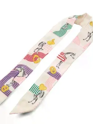 Hermès Twilly Scarf: Silk Horse Print