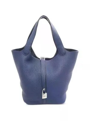 Hermès Hermès 2019 MM Picotin Lock Tote Bag Blue