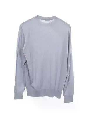 Dior 2000s Bee Embroidered Wool V-neck Sweater