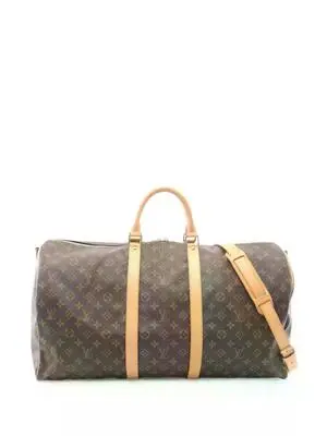 LOUIS VUITTON 2003 Keepall Bandouliere Monogram Bag - Brown