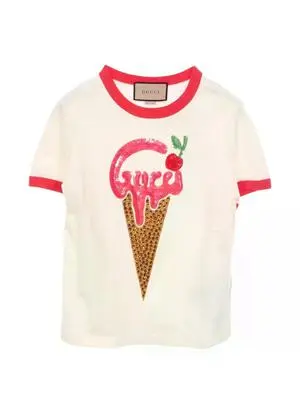 Gucci 2010s Ice Cream Sequin T-shirt