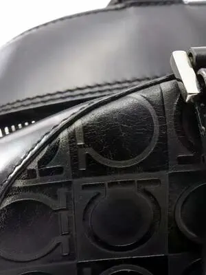 FERRAGAMO Gancini Embossed Leather Tote Bag