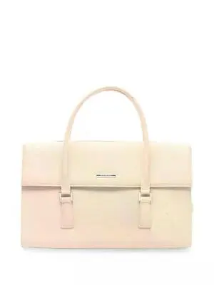 Burberry 2000s Textured Leather Tote Bag - Pink