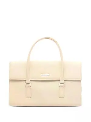 Burberry Textured Leather Tote Bag
