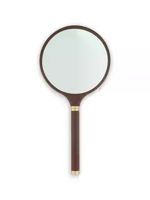 Assouline Archival Pebbled Leather Magnifying Glass - Brown