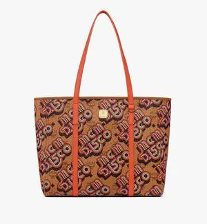 Mcm Toni Top-zip Shopper In Disco Visetos Monogram