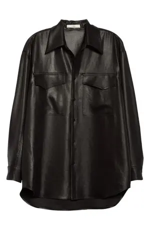 Tibi Celia Origami Sleeve Satin Shirt