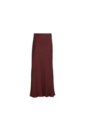Brunello Cucinelli Satin Cady Fluid Bias-cut Skirt
