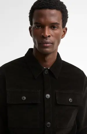 Barbour Tartan Trimmed Corduroy Shirt Jacket