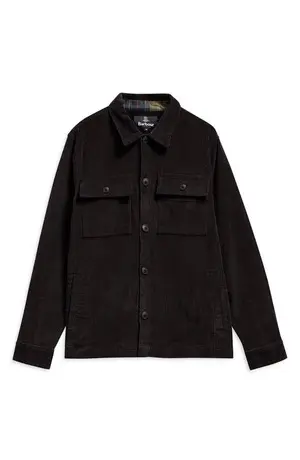 Barbour Tartan Trimmed Corduroy Shirt Jacket