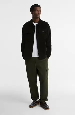 Barbour Tartan Trimmed Corduroy Shirt Jacket