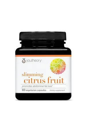 YOUTHEORY Slimming Citrus Fruit Vegan Health Supplement With Chromium 60 Vegetarian Capsules - None