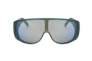 MAISON MARGIELA 69mm Mask Sunglasses Green