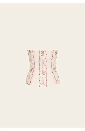 Agua Bendita Abelia Navegante Cropped Corset Top