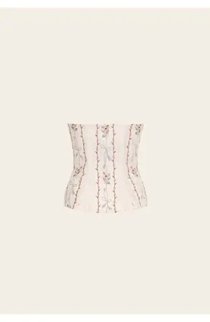 Agua Bendita Abelia Navegante Cropped Corset Top